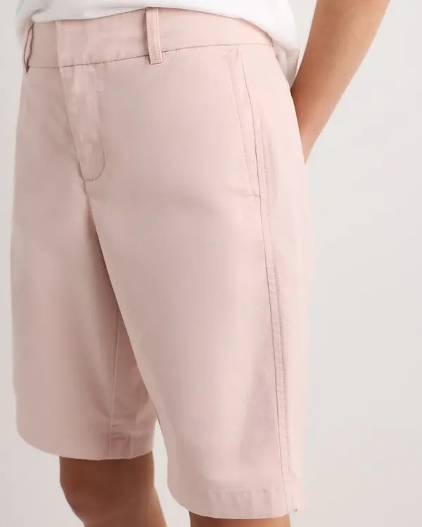 Quince Organic Stretch Cotton Chino Bermuda Shorts - Shell Pink