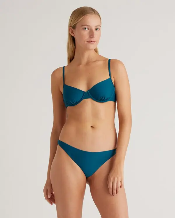 Quince Italian Demi Bikini Top - Teal