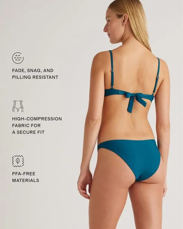 Quince Italian Demi Bikini Top - Teal