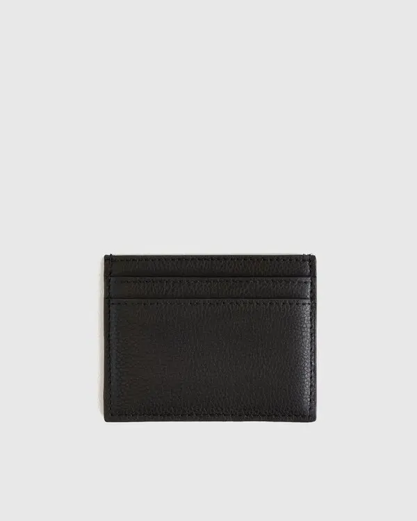 Quince Italian Leather Slim Card Case - Black
