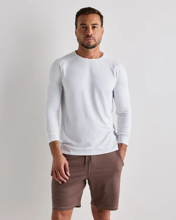 Quince Super Soft Performance Long Sleeve T-shirt - White