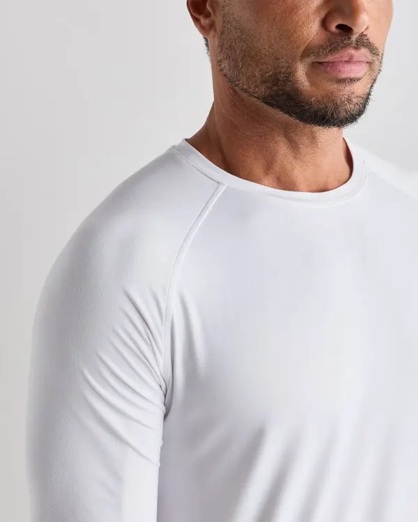 Quince Super Soft Performance Long Sleeve T-shirt - White