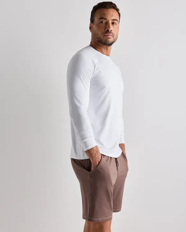 Quince Super Soft Performance Long Sleeve T-shirt - White