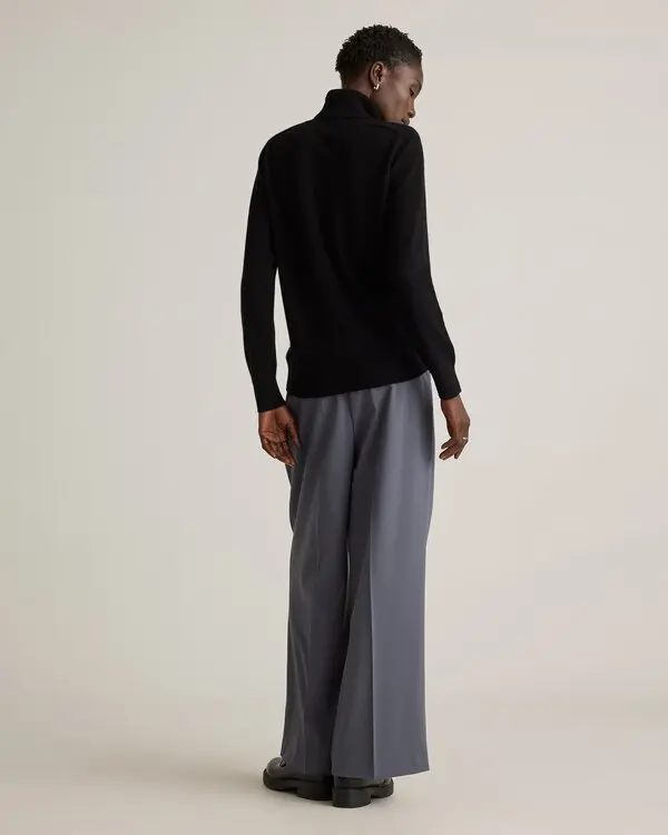 Quince Cashmere Turtleneck Sweater - Black