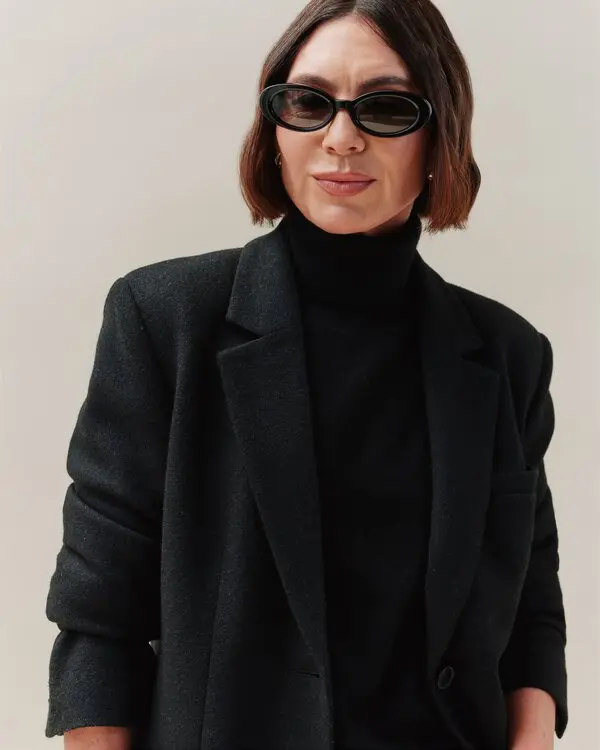 Quince Cashmere Turtleneck Sweater - Black