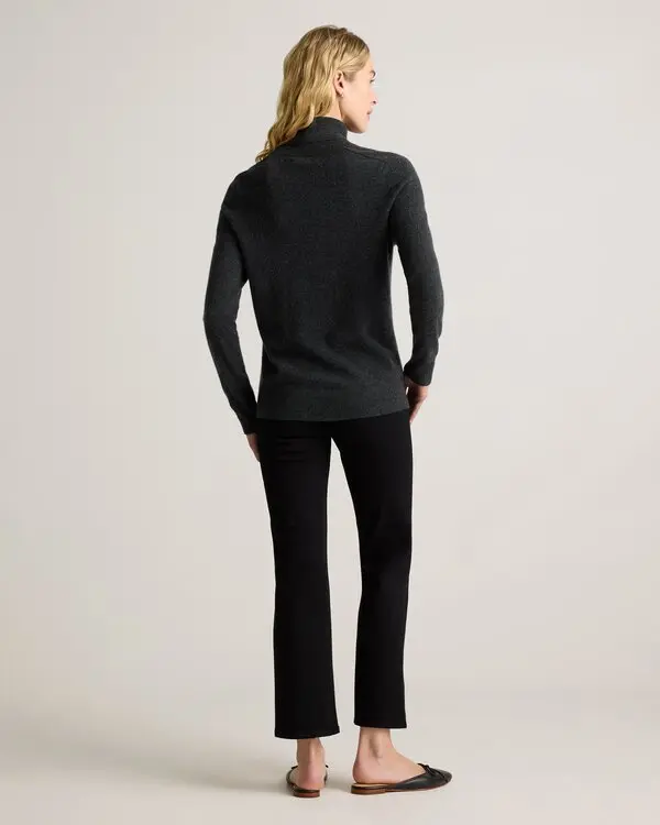 Quince Cashmere Turtleneck Sweater - Charcoal