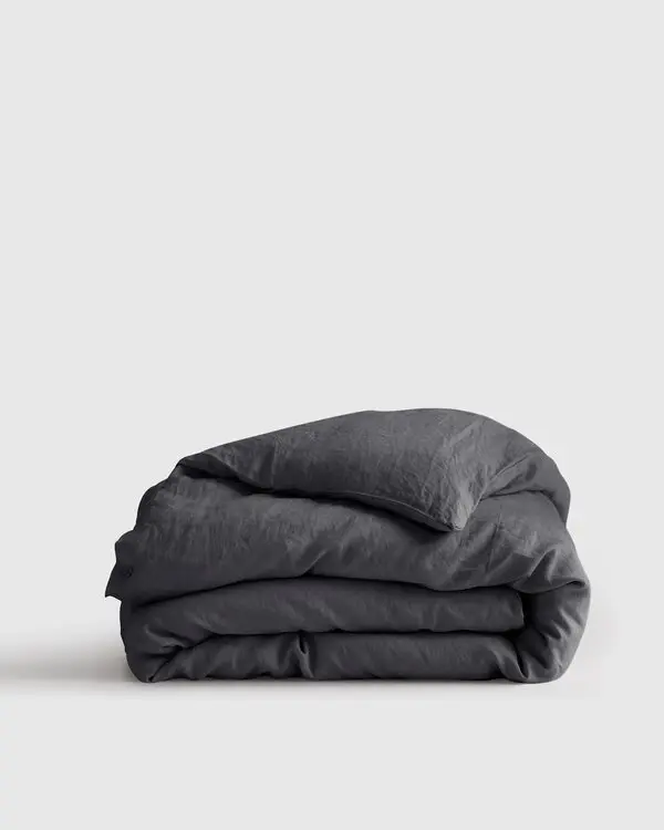 Quince European Linen Duvet Cover - Charcoal