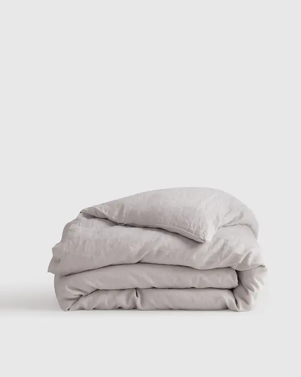Quince European Linen Duvet Cover - Light Grey