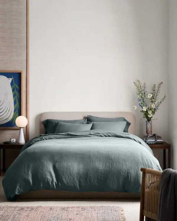 Quince European Linen Duvet Cover - Ocean
