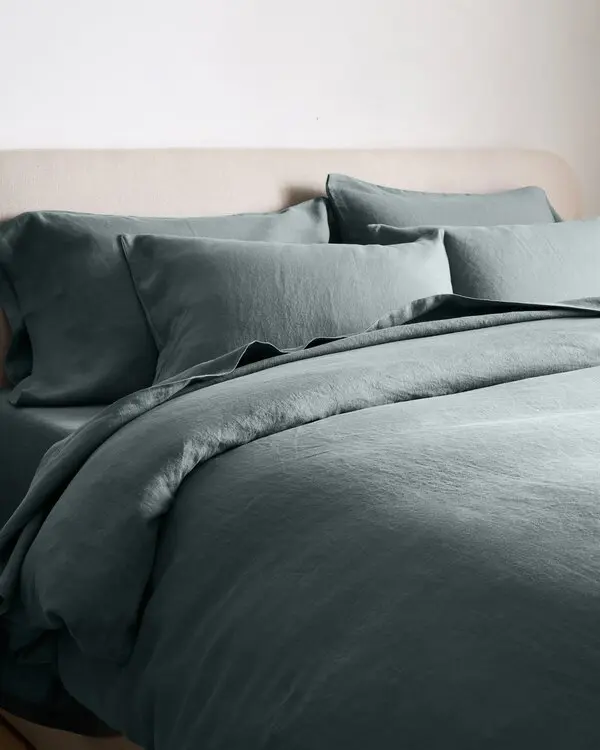Quince European Linen Duvet Cover - Ocean