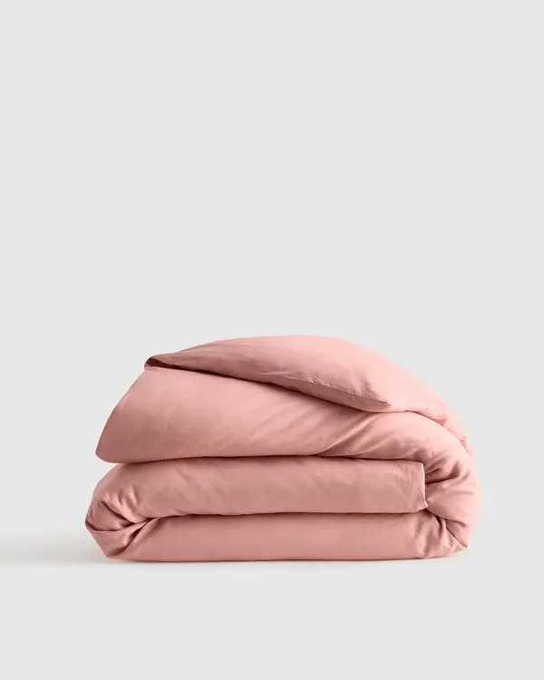Quince European Linen Duvet Cover - Rose