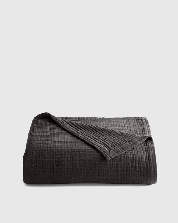 Quince Gauze Blanket - Charcoal