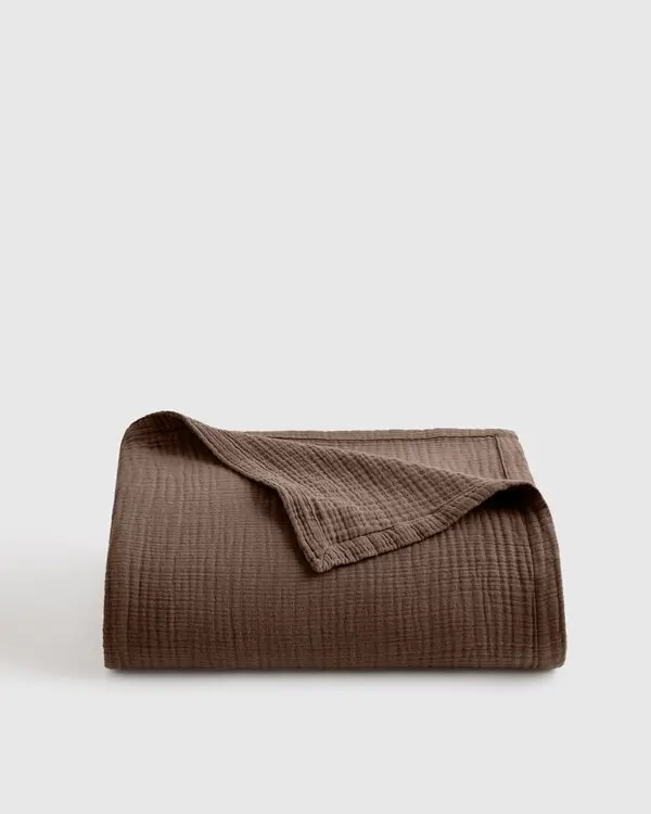 Quince Gauze Blanket - Chocolate