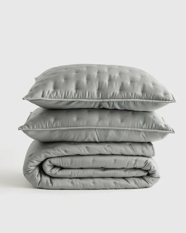 Quince European Linen Quilt - Eucalyptus