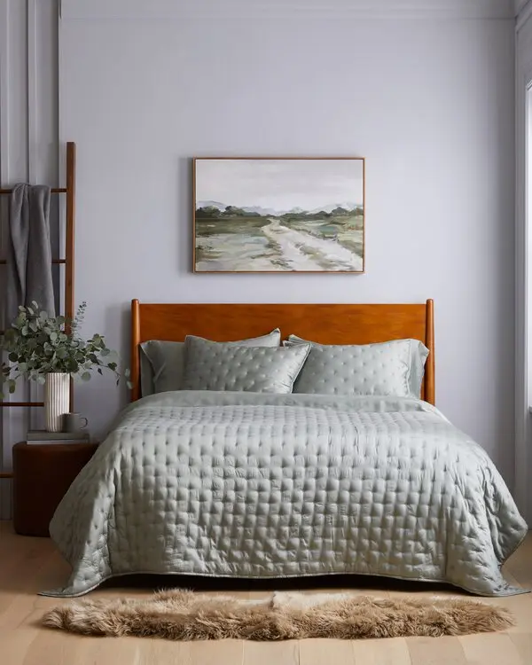 Quince European Linen Quilt - Eucalyptus
