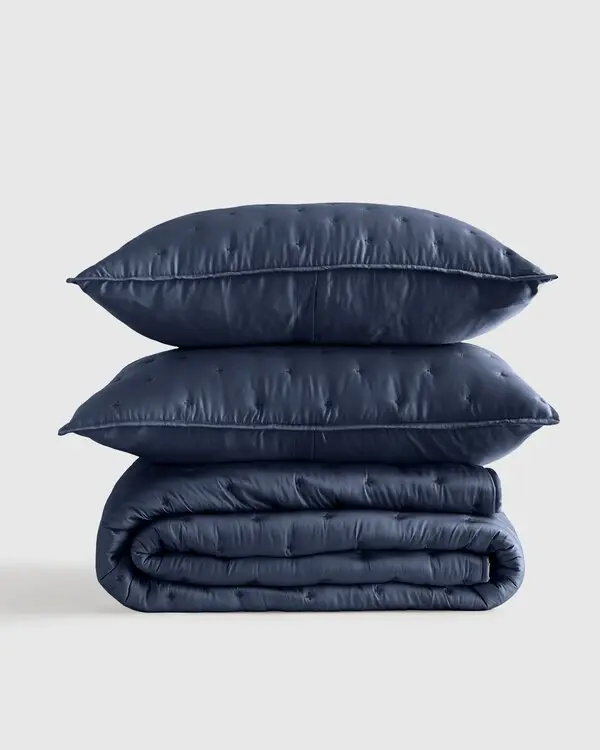 Quince Bamboo Dream Quilt Set - Nightfall