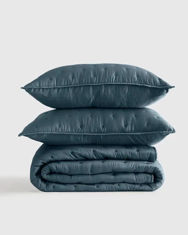 Quince Bamboo Dream Quilt Set - Nightfall