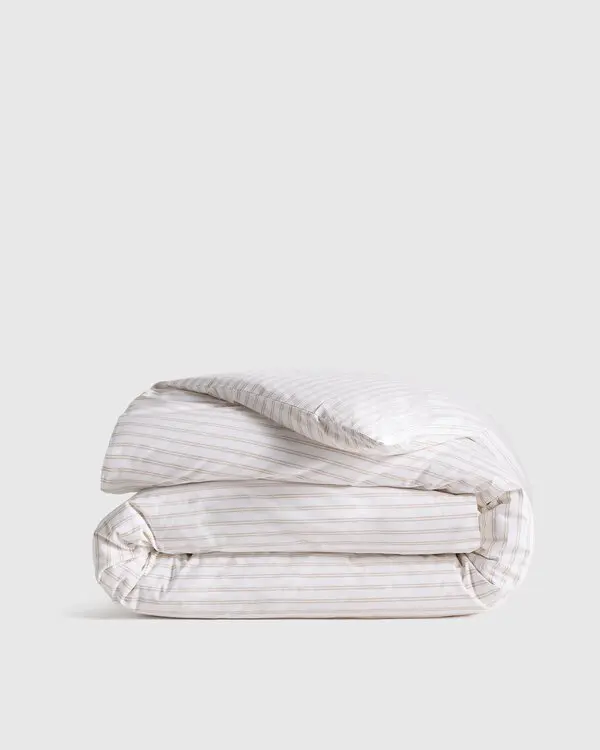 Quince European Linen Quilt - White/toffee