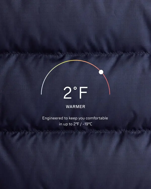 Quince Lightweight Packable Down Puffer Hooded Jacket - Navy