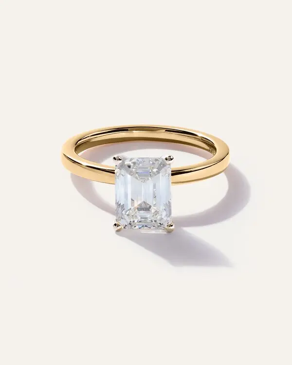 Quince Lab Grown Diamond Emerald Cut Engagement Ring - Yellow Gold