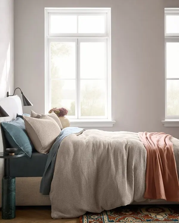 Quince European Linen Box Quilt, Size - Dove