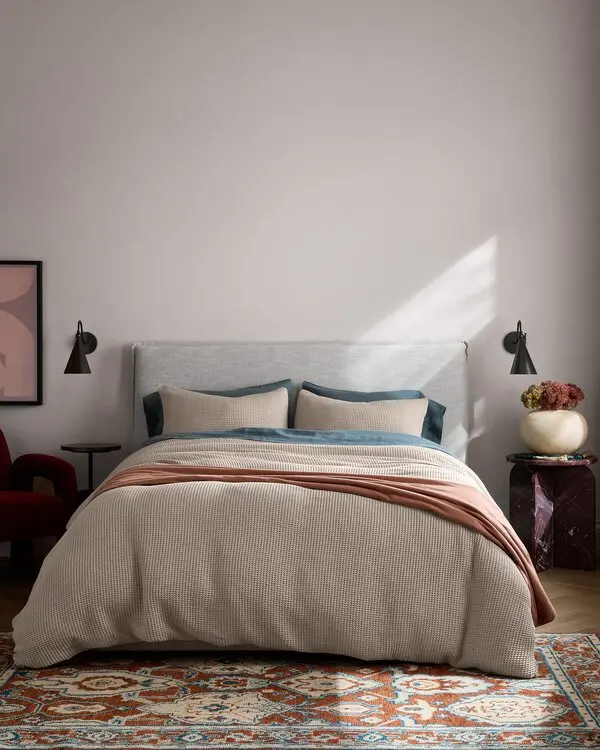 Quince European Linen Box Quilt, Size - Dove