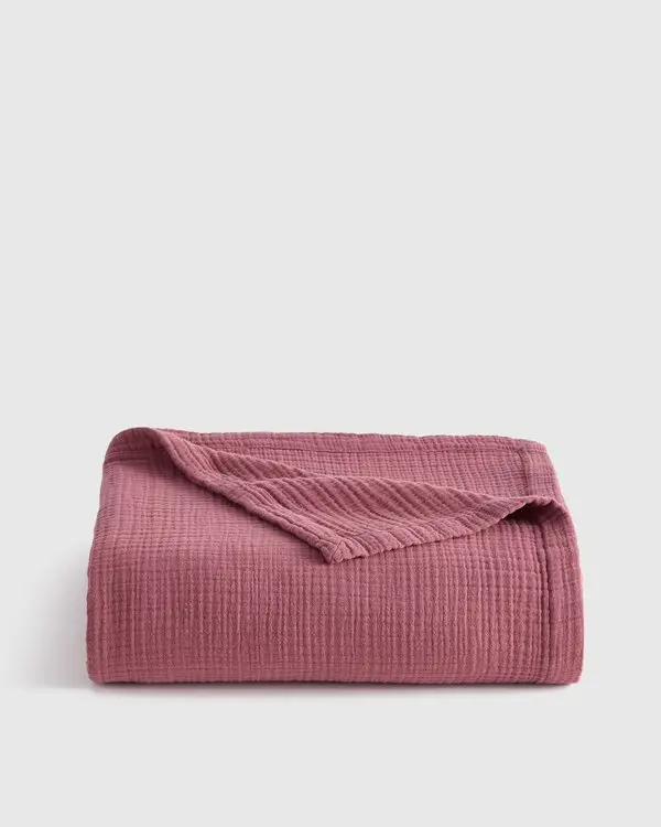 Quince European Linen Box Quilt, Size - Plum