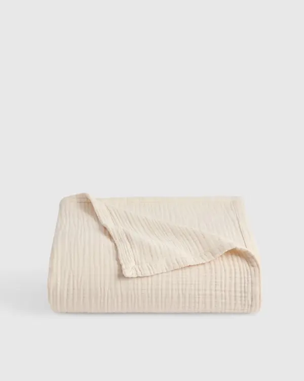 Quince European Linen Box Quilt, Size - Undyed