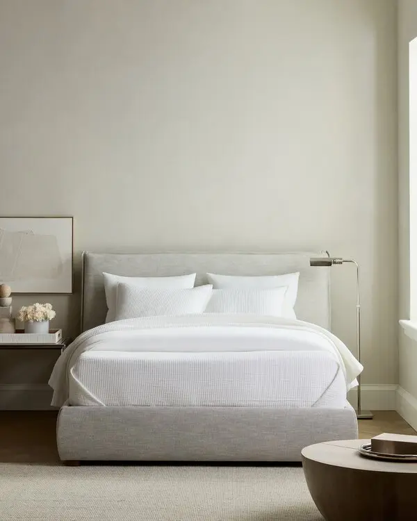 Quince European Linen Box Quilt, Size - White