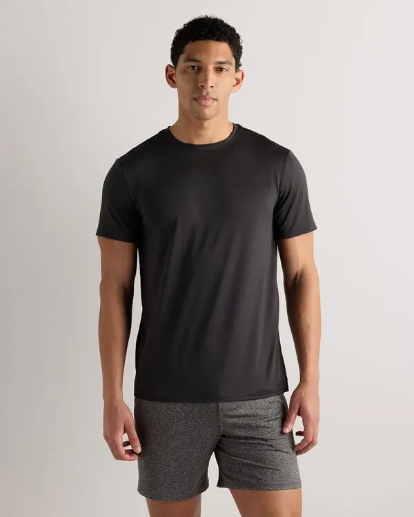 Quince Super Soft Performance T-shirt - Heather Black