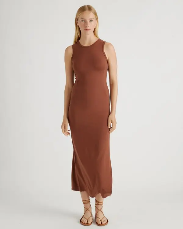 Quince Sleeveless Scoop Neck Tencel Jersey Maxi Dress