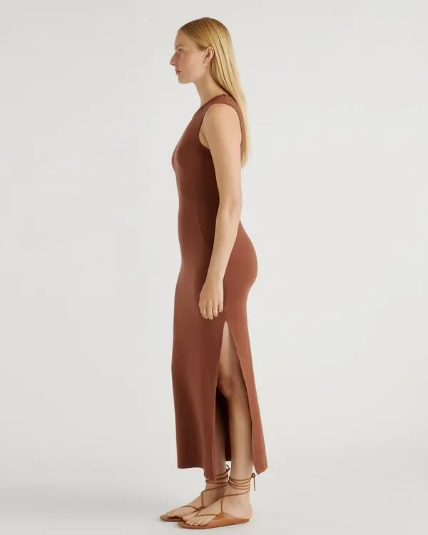 Quince Sleeveless Scoop Neck Tencel Jersey Maxi Dress