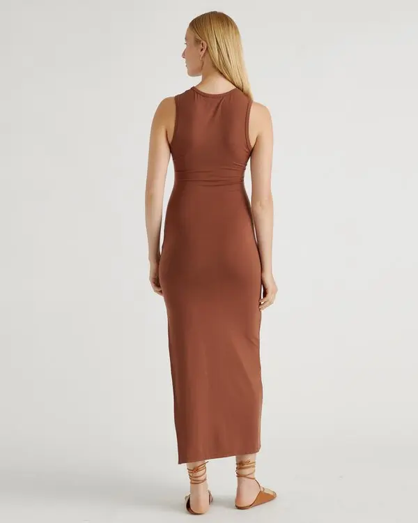 Quince Sleeveless Scoop Neck Tencel Jersey Maxi Dress