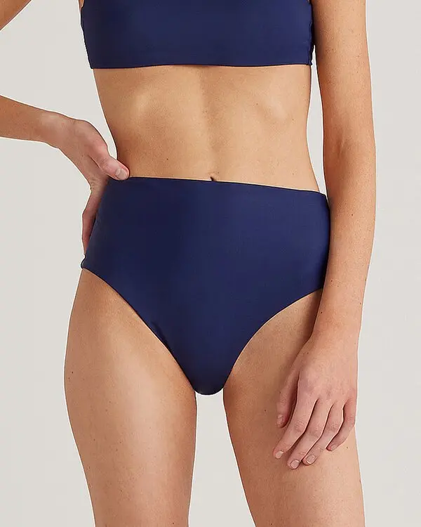 Quince Italian High-rise Bikini Bottom - Deep Navy