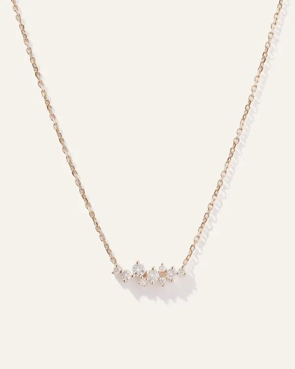 Quince 14k Gold Diamond Scatter Necklace - Yellow Gold