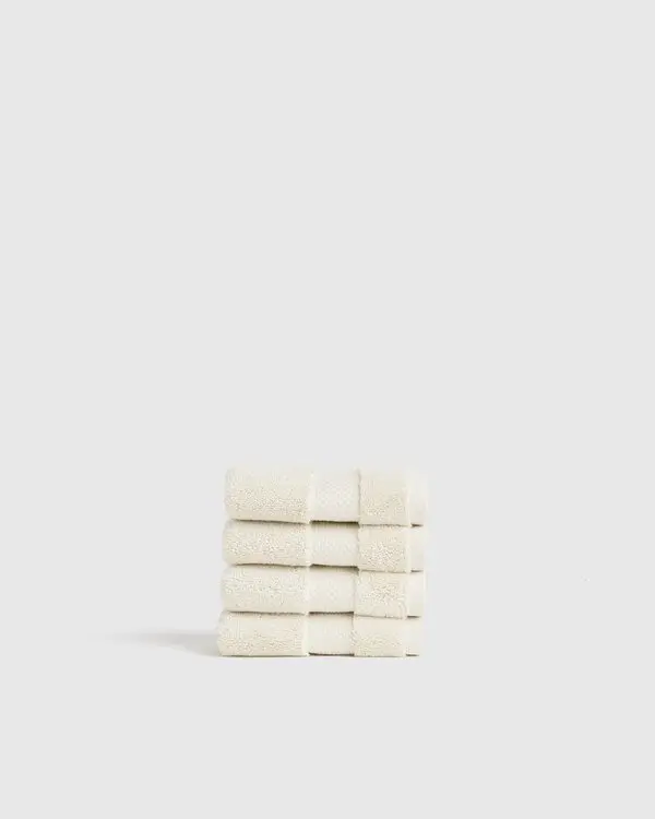 Quince Turkish Ultra Plush Washcloth - Ivory