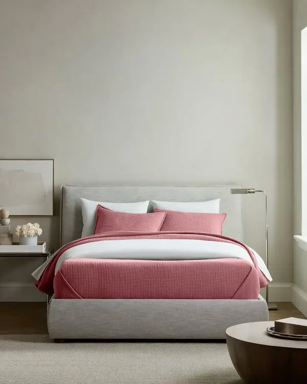 Quince Organic Ribbed Cotton Coverlet Set - Plum