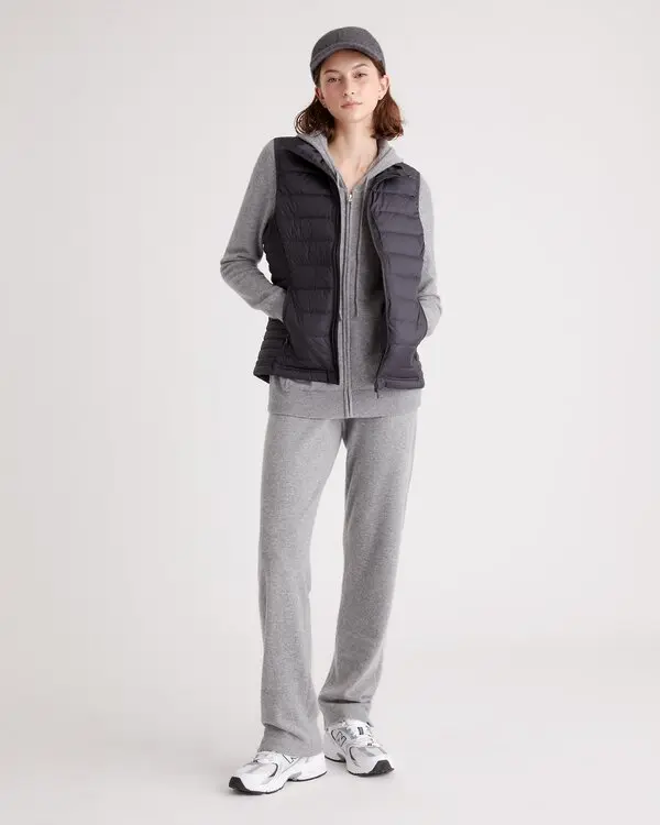 Quince Lightweight Down Packable Puffer Vest - Black