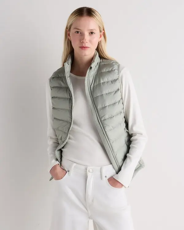 Quince Lightweight Down Packable Puffer Vest - Shadow Green