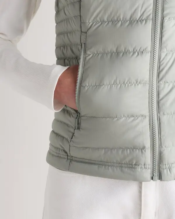 Quince Lightweight Down Packable Puffer Vest - Shadow Green