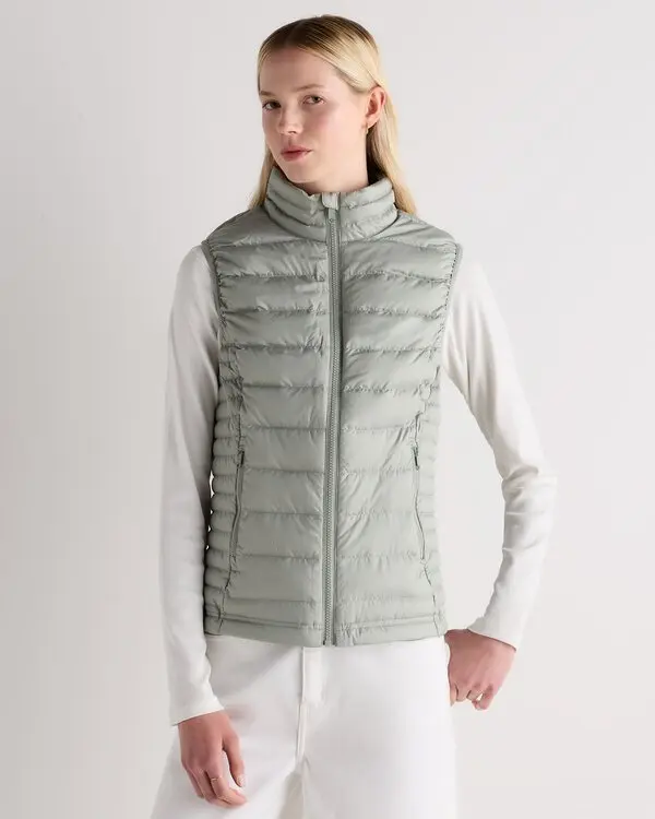 Quince Lightweight Down Packable Puffer Vest - Shadow Green
