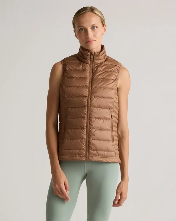 Quince Lightweight Down Packable Puffer Vest - Sienna