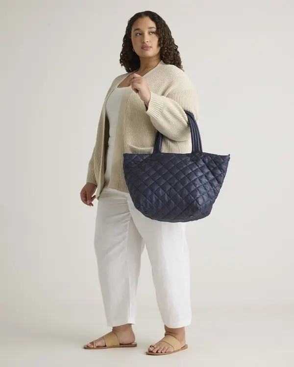 Quince Transit Quilted Carry-all Tote - Navy