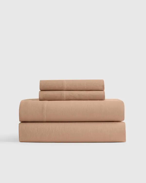 Quince European Linen Sheet Set - Latte