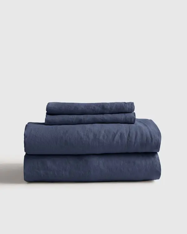 Quince European Linen Sheet Set - Nightfall