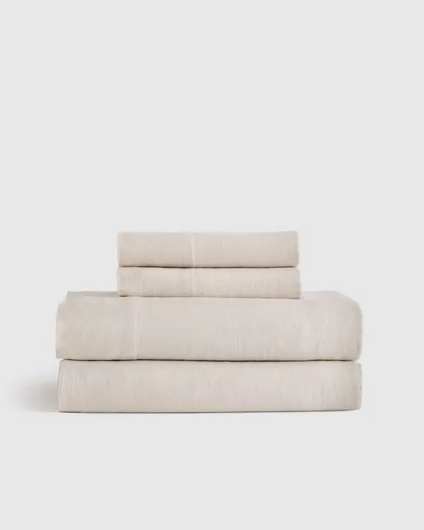 Quince European Linen Sheet Set - Sand