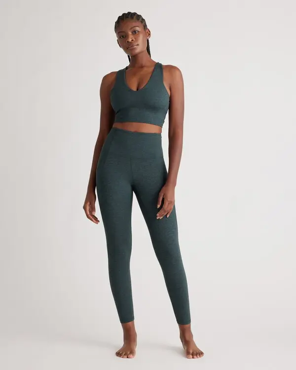 Quince Ultra-soft Performance Pocket Legging - Heather Green