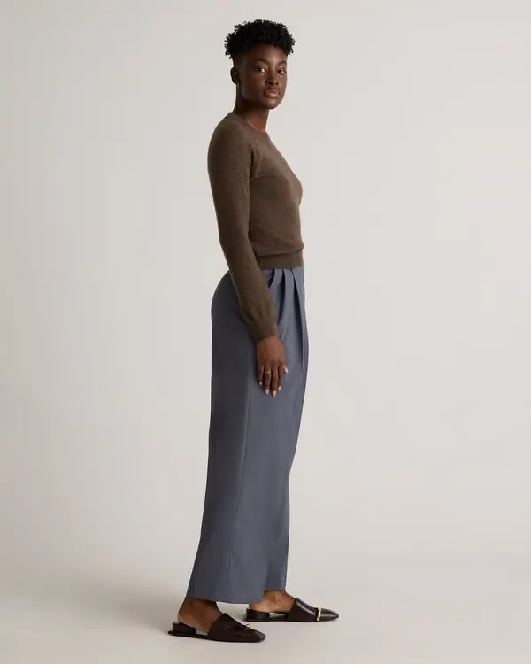 Quince Mongolian Shrunken Cashmere Sweatshirt - Brown