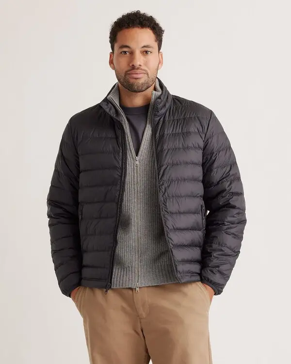 Quince Lightweight Packable Puffer Jacket - Black