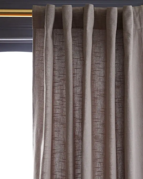Quince Cotton Slub Curtain Single Panel - Grey